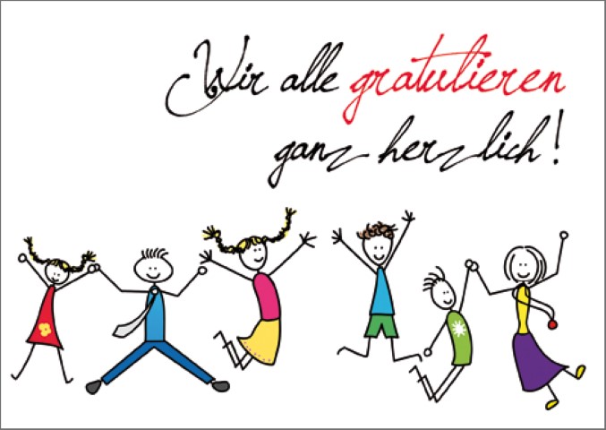 Postk. Wir gratulieren | Postkarten | Karten | Littlepaper Shop
