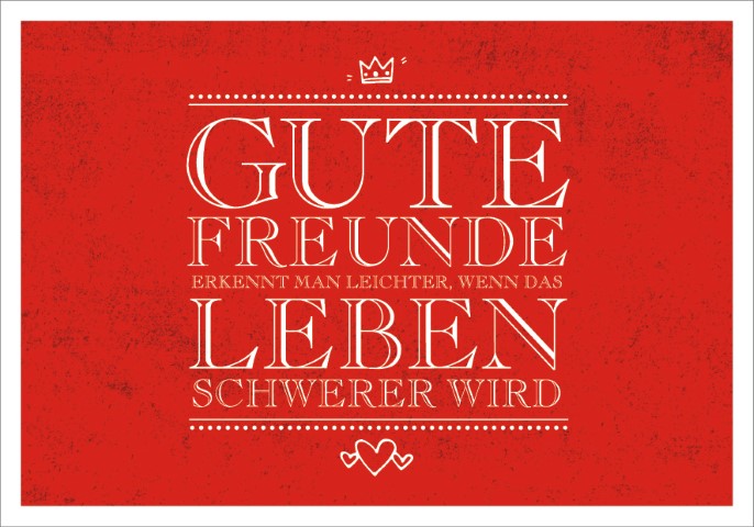 Postk. LQ Gute Freunde | Postkarten | Karten | Littlepaper Shop